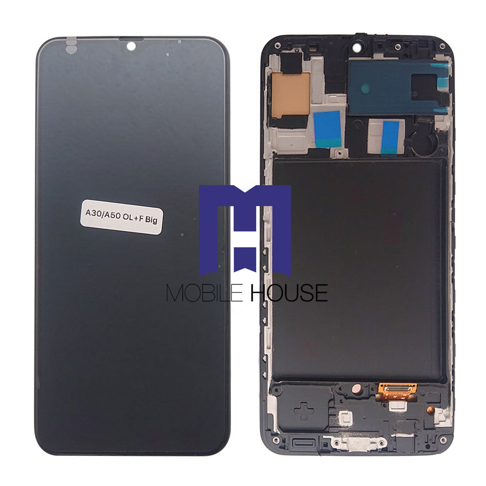 Afficheur Samsung A30 / A50 / A50S ( Frame ) ( OLED ) Black – Mobile House