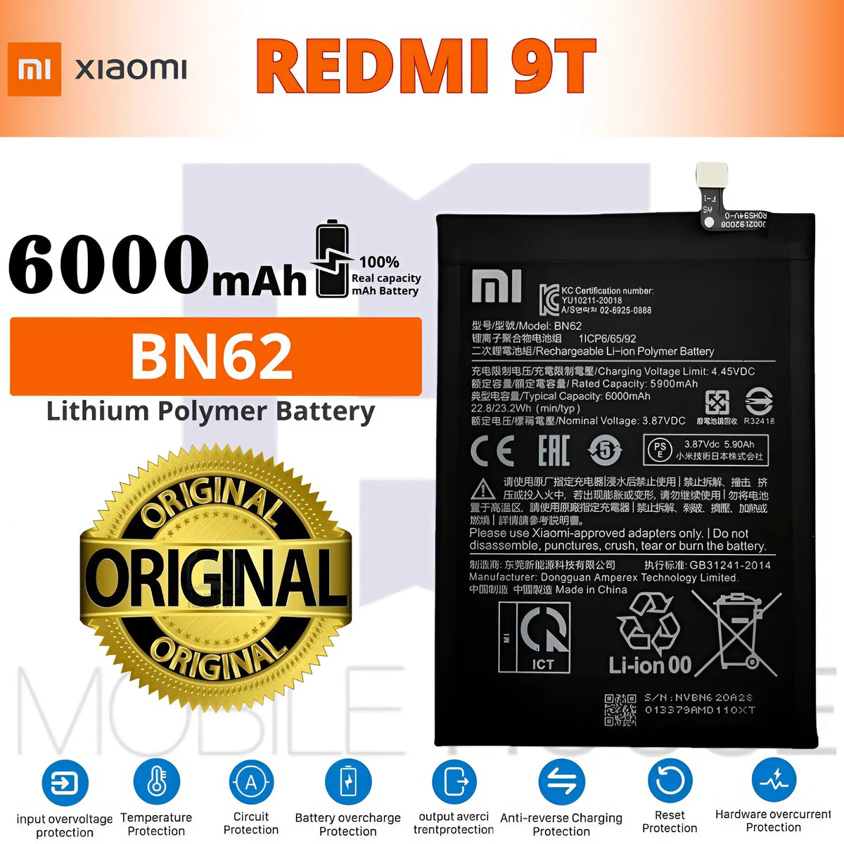 Batterie Xiaomi Redmi 9T ( Original ) – Mobile House